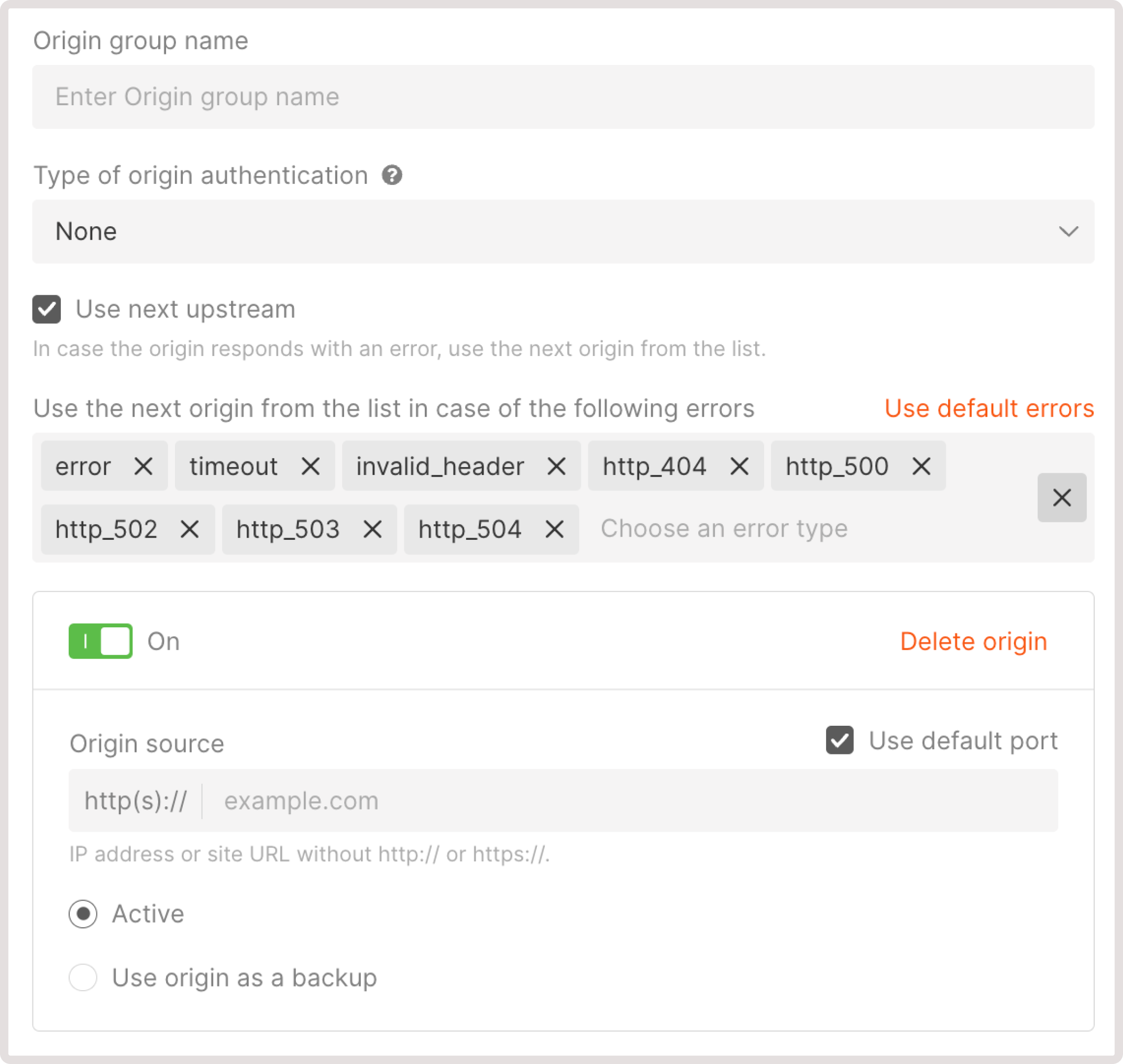 Origin group - CDB DOCUMENTATION