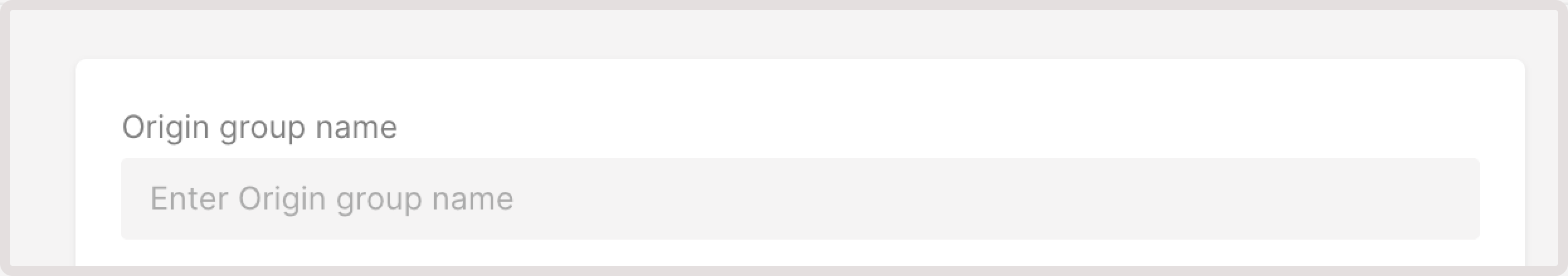Origin group - CDB DOCUMENTATION